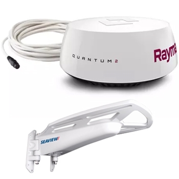 Raymarine Quantum 2 Q24D Doppler 18" Radar with 15m Cable and Seaview ...